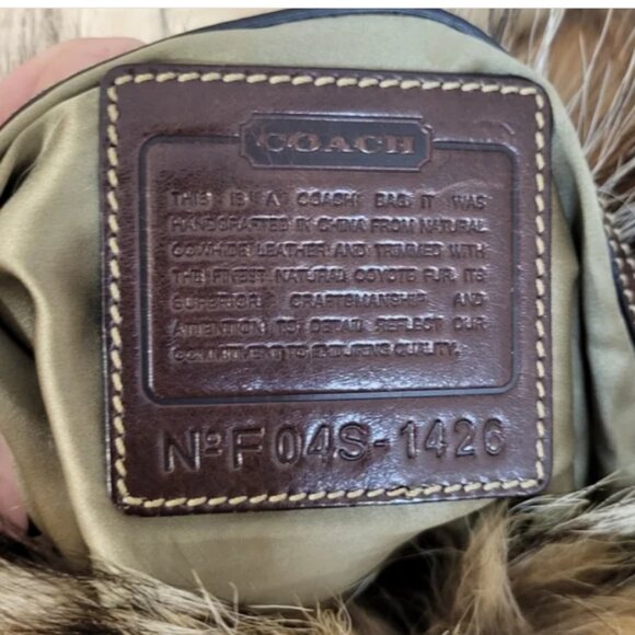 Coach | Bags | Coach Limited Winter Edition Lace Leather Coyote Fur ...